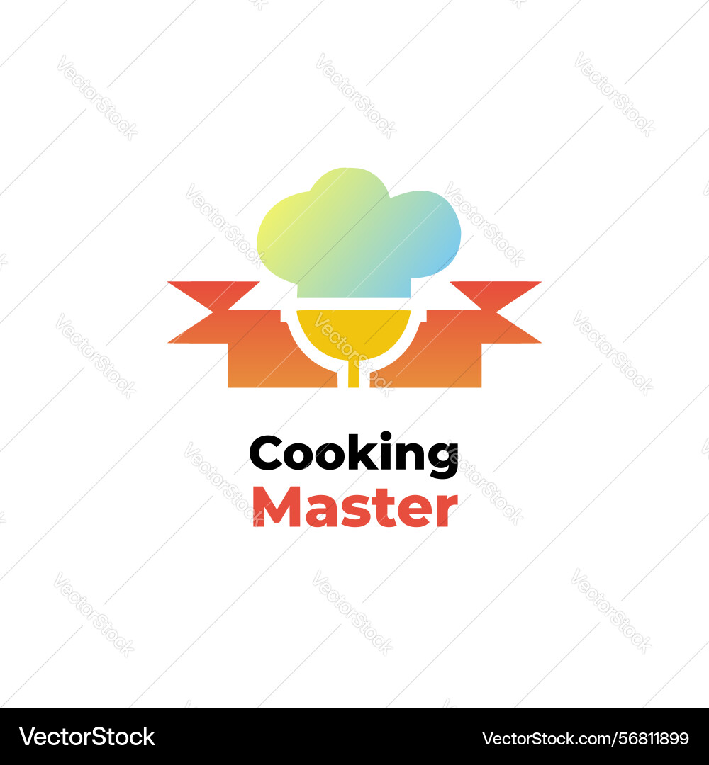 Cooking master chef hat logo Royalty Free Vector Image
