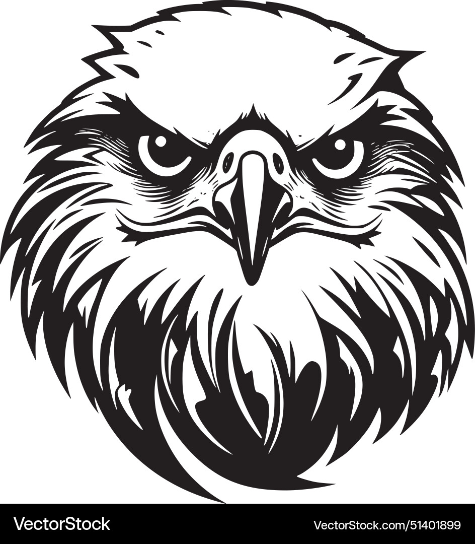 Falcon - black and white isolated icon Royalty Free Vector