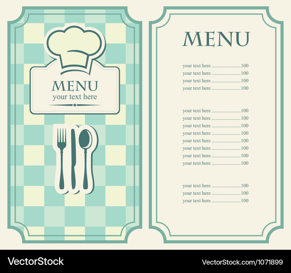 Green menu Royalty Free Vector Image - VectorStock