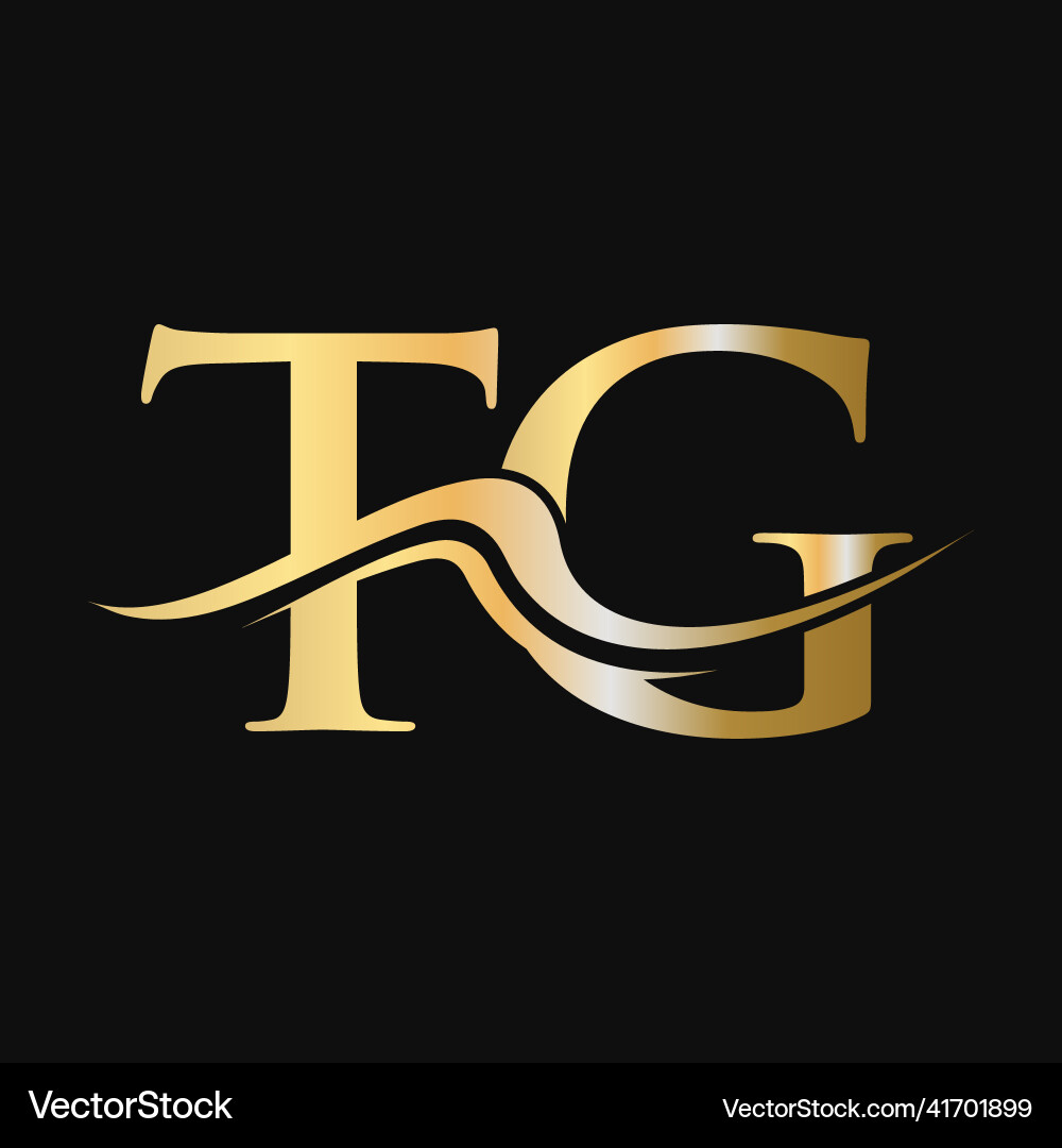 Letter tg logo design initial logotype Royalty Free Vector