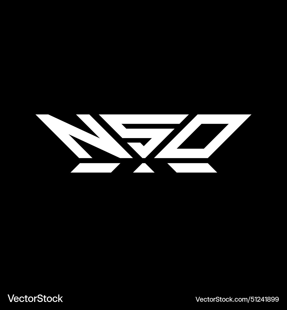 Nso letter logo design nso simple and modern logo Vector Image