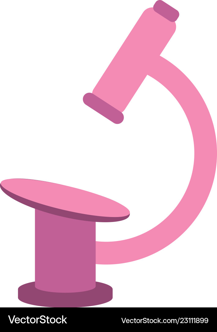 Pink microscope symbol Royalty Free Vector Image