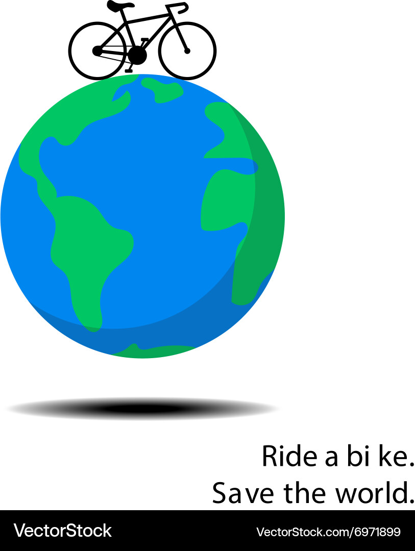 Ride a bike Royalty Free Vector Image - VectorStock