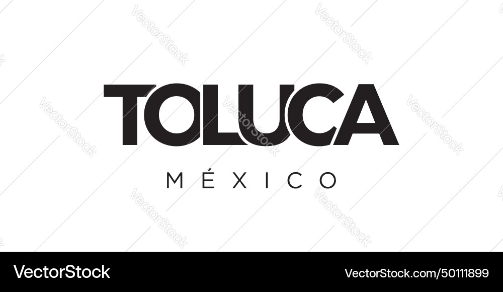 Toluca in the mexico emblem design features Vector Image