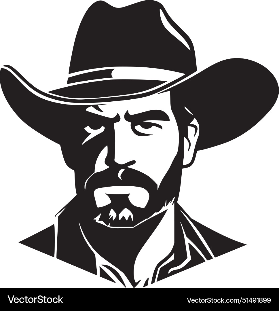 Western - minimalist and flat logo Royalty Free Vector Image