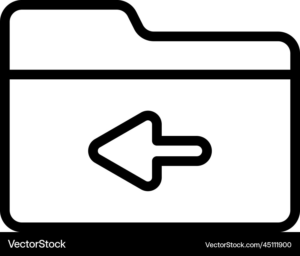 Back folder icon Royalty Free Vector Image - VectorStock