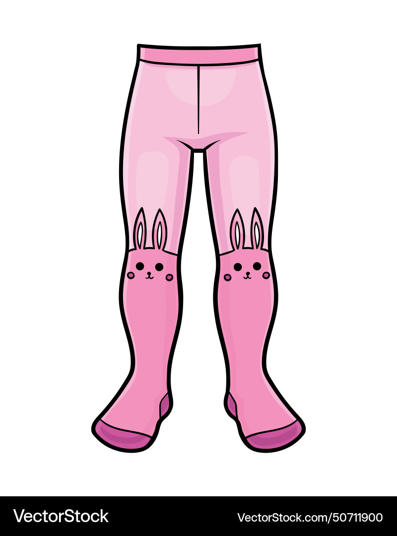Cartoon for kids tights with a rabbit Royalty Free Vector