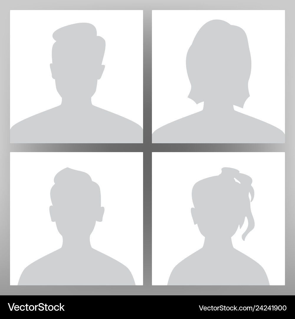 Default avatar placeholder set man woman Vector Image