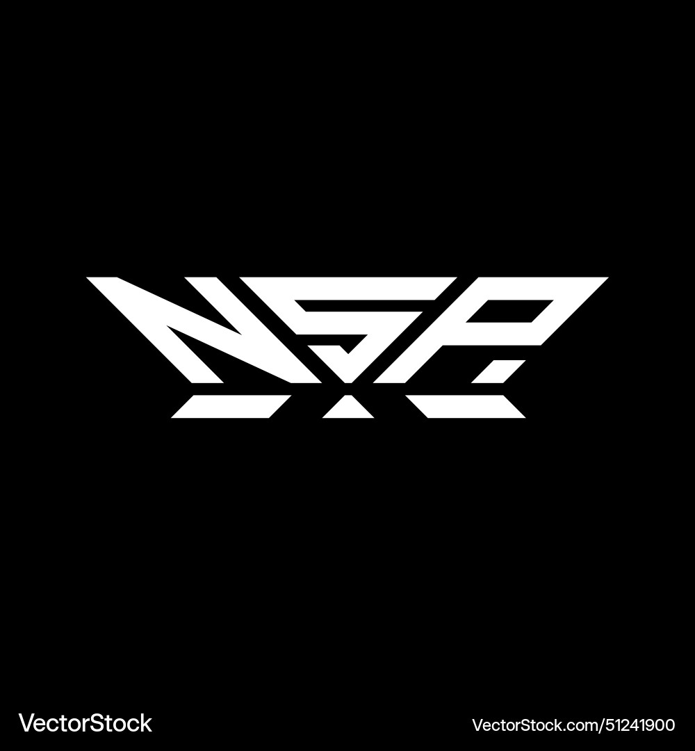 Nsp letter logo design nsp simple and modern logo Vector Image