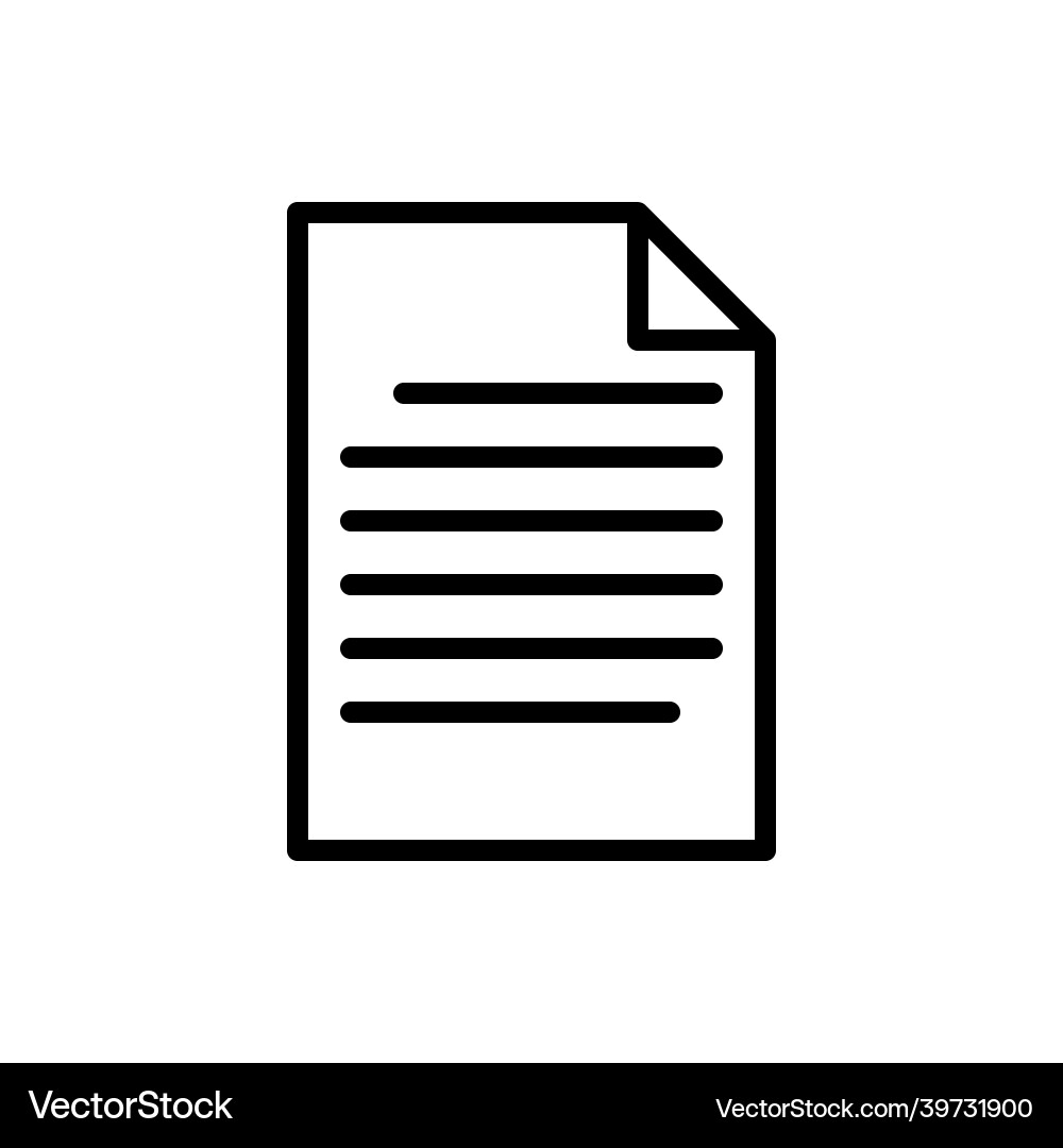 Paper Document Icon Royalty Free Vector Image - VectorStock