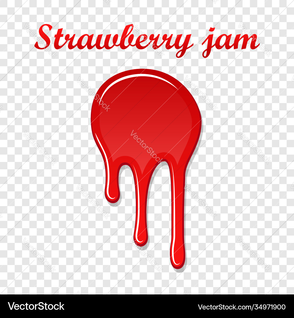 Raspberry drip jam 3d sweet raspberries splash Vector Image