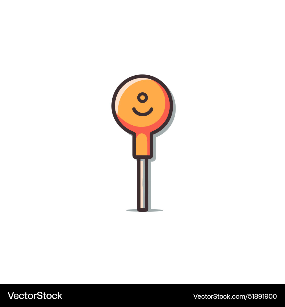 Smiling lollipop character Royalty Free Vector Image