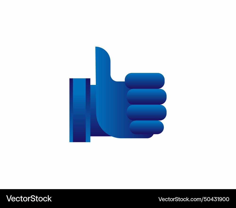 Social media like hand icon Royalty Free Vector Image