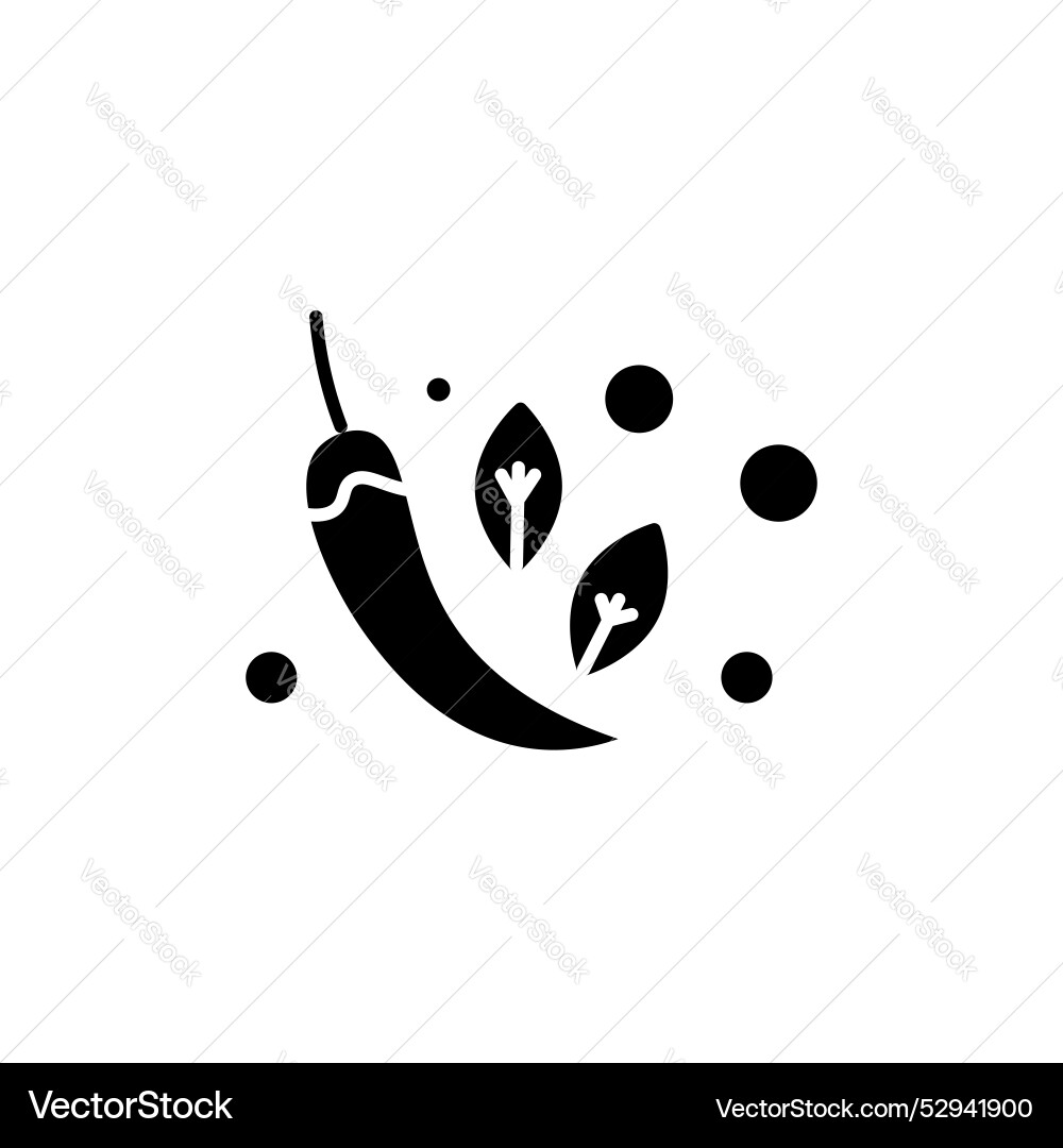 Spices icon set pepper chili herbs symbol Vector Image