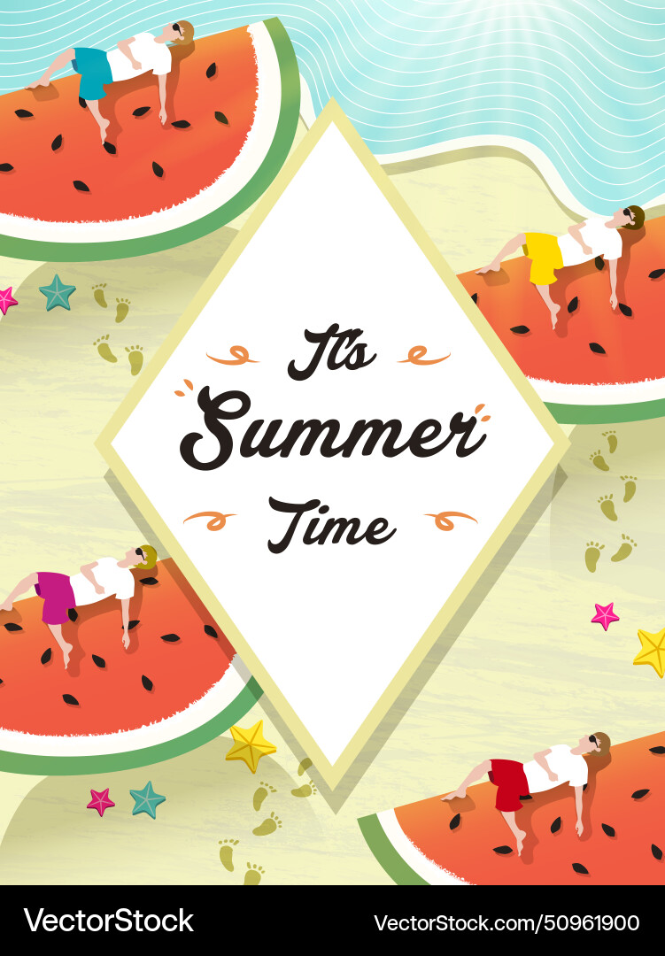 Summer poster design Royalty Free Vector Image