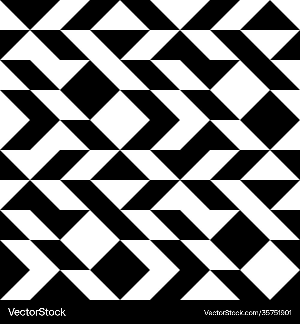 Black and White Geometric Pattern Royalty Free Vector Image