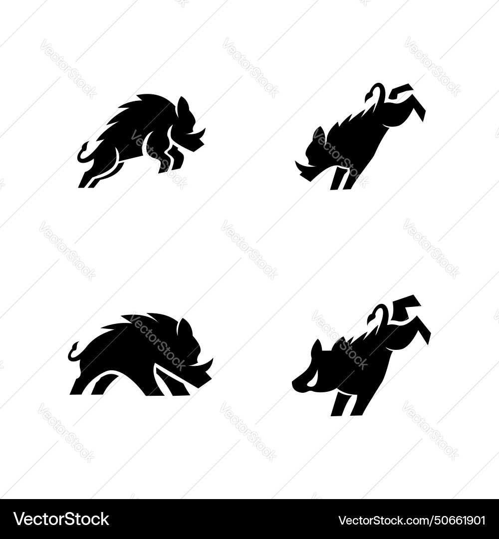 Boar logo icon design Royalty Free Vector Image