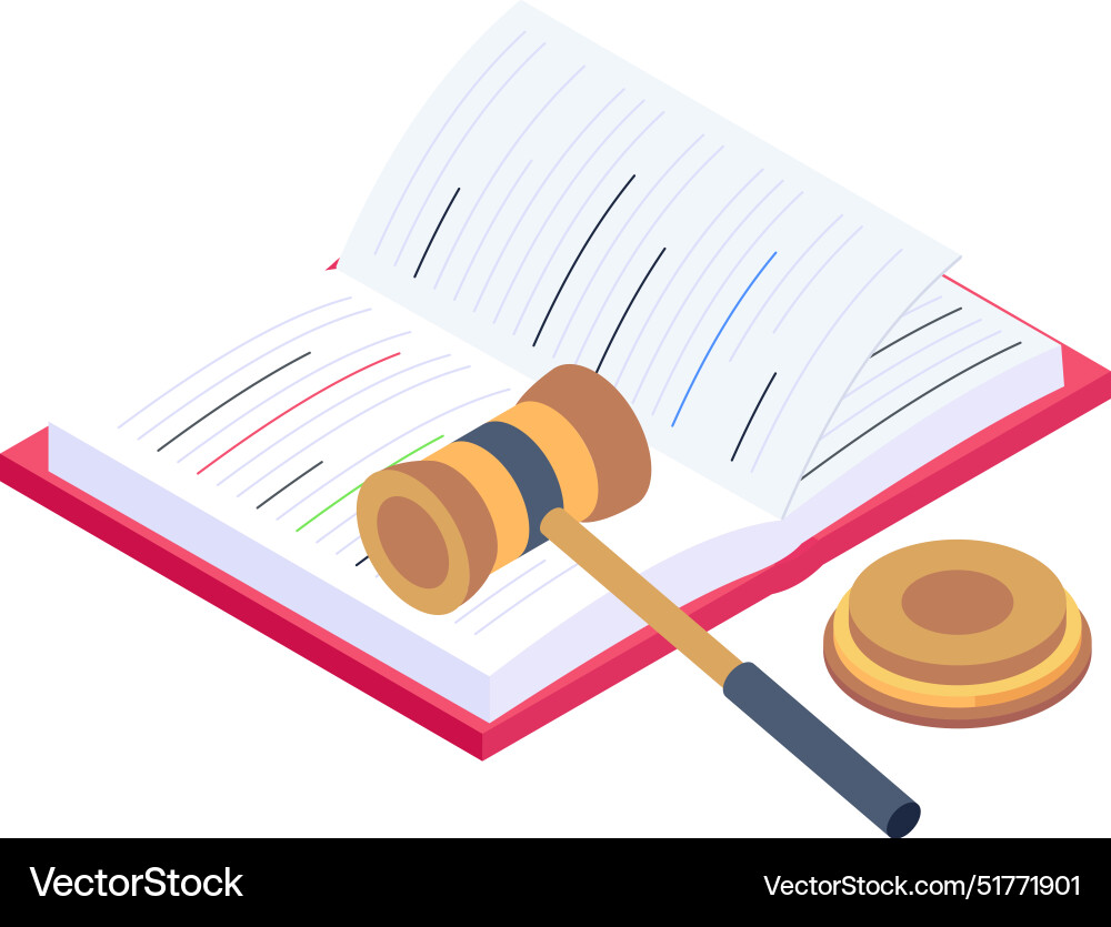 Check this isometric icon of academic law Vector Image