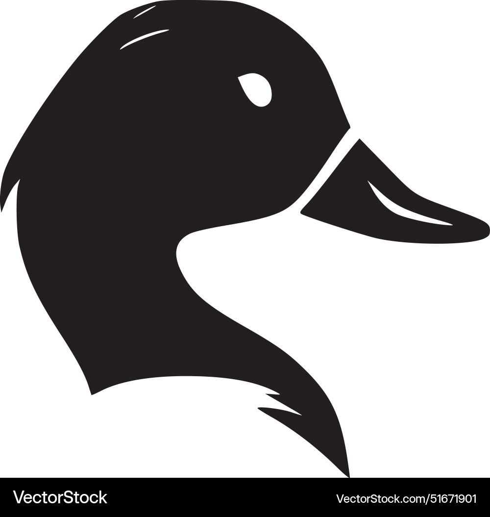 Duck - minimalist and flat logo Royalty Free Vector Image