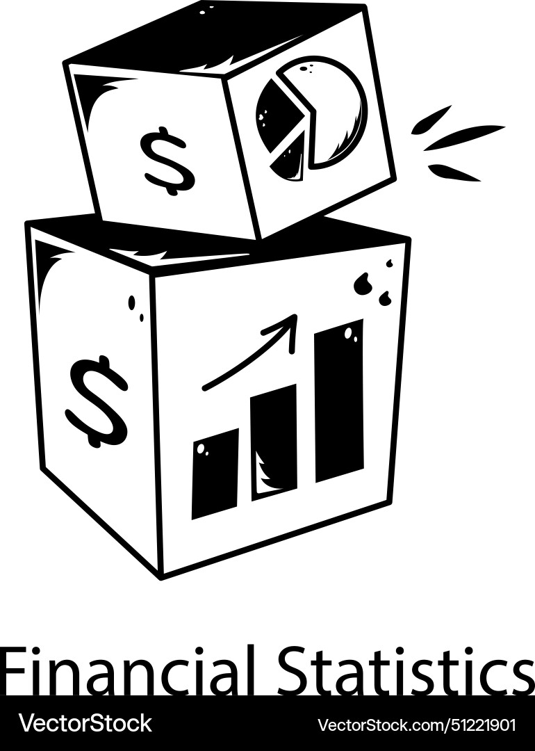 Financial statistics Royalty Free Vector Image