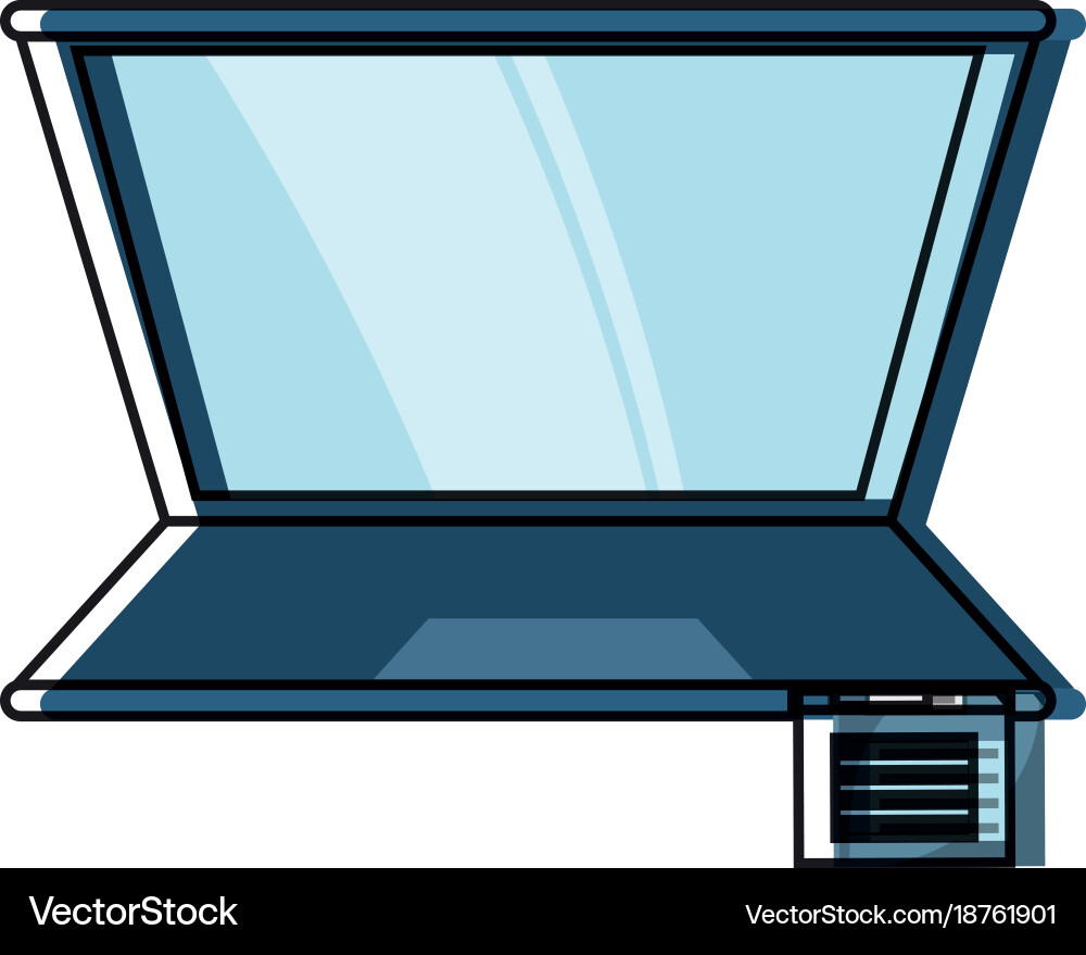 Laptop computer design Royalty Free Vector Image