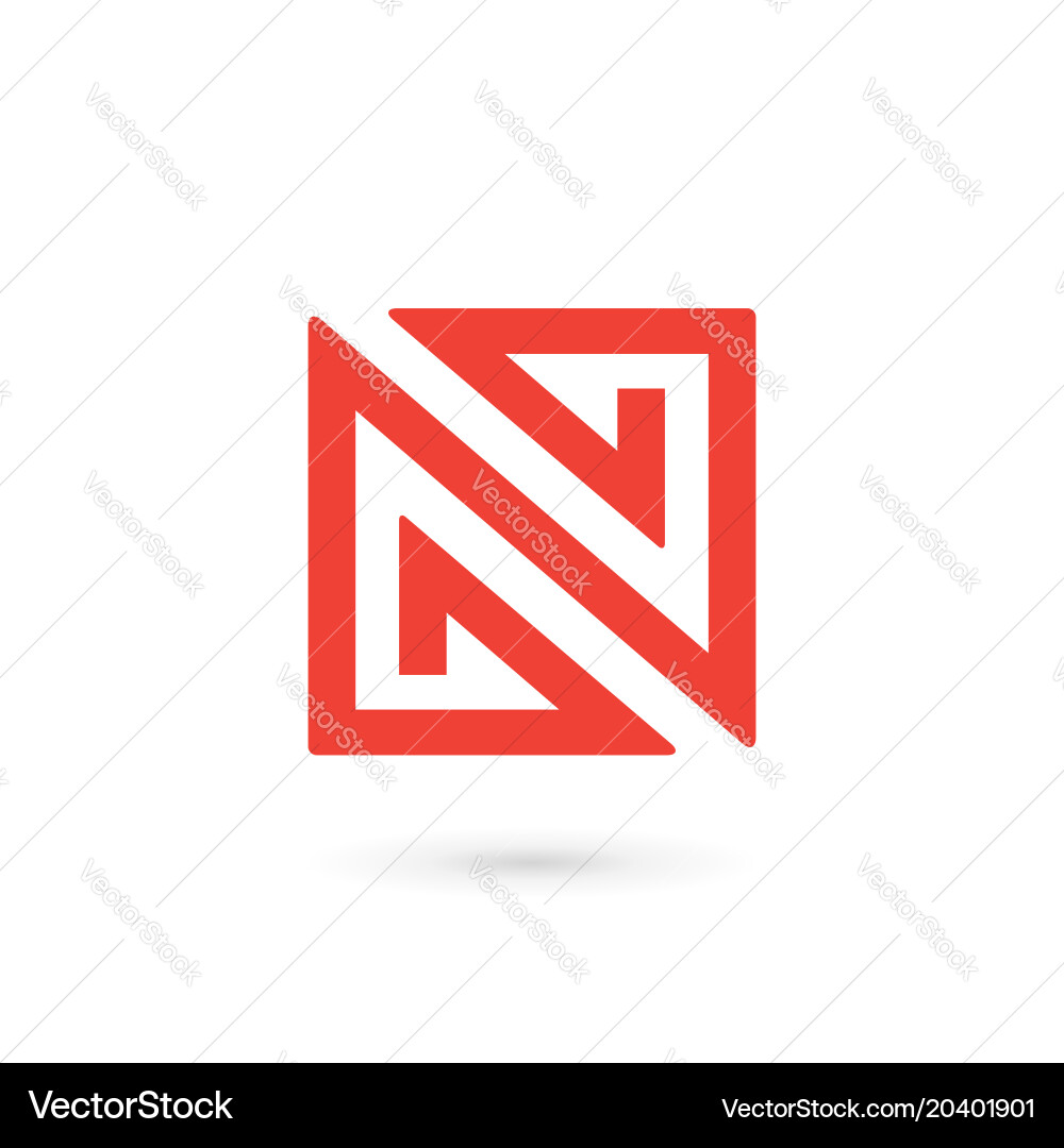 Letter n logo icon design template elements Vector Image