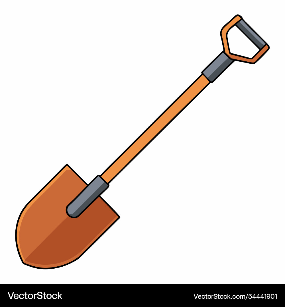 Shovel isolated on white background Royalty Free Vector