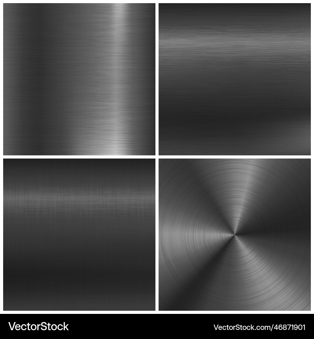 Various realistic black metal banners collection Vector Image