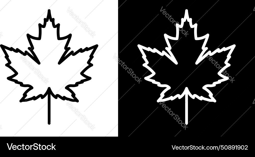 Autumn leaf canadian icon set maple canada fall Vector Image Autumn leaf canadian icon set maple canada fall Vector Image