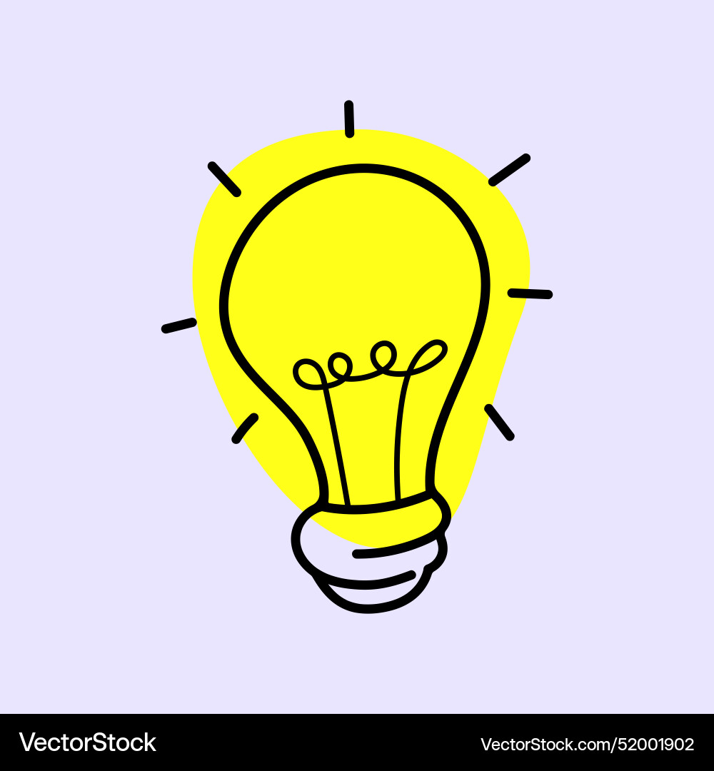 Bulb icon light idea Royalty Free Vector Image