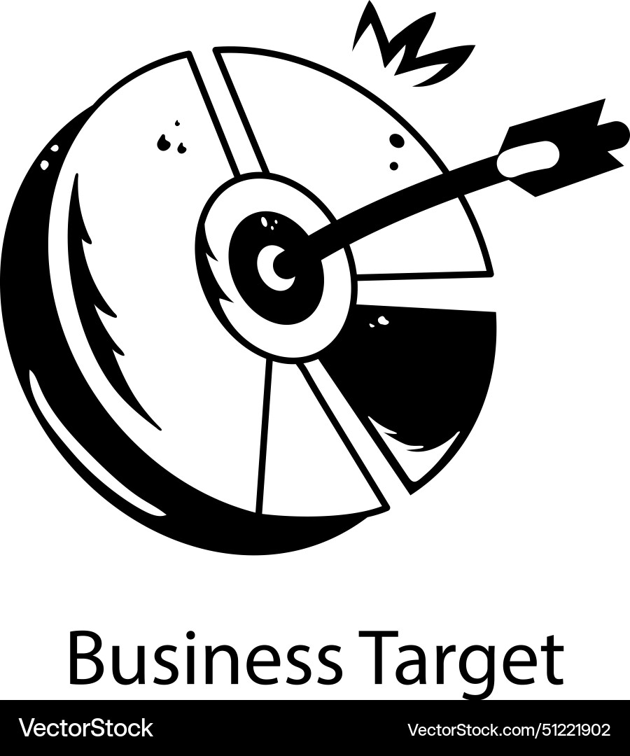 Business target Royalty Free Vector Image - VectorStock