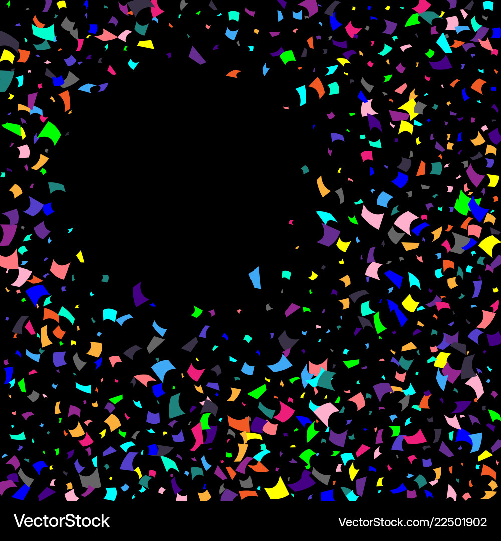 Colorful confetti on white background Royalty Free Vector
