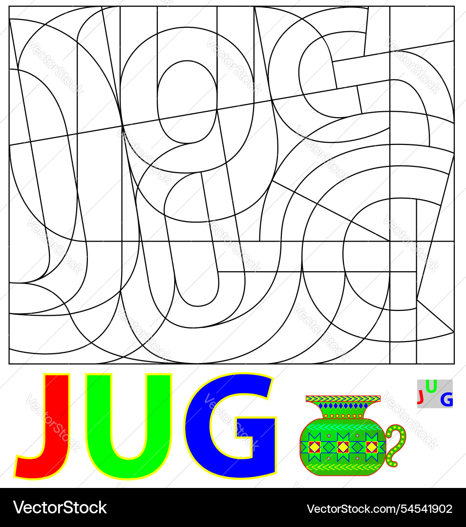 Educational page for study english need to find Vector Image