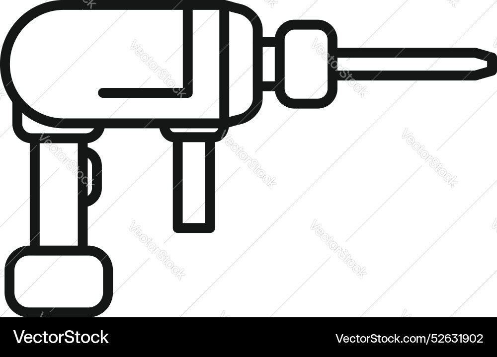 Electric hammer drill for construction and Vector Image