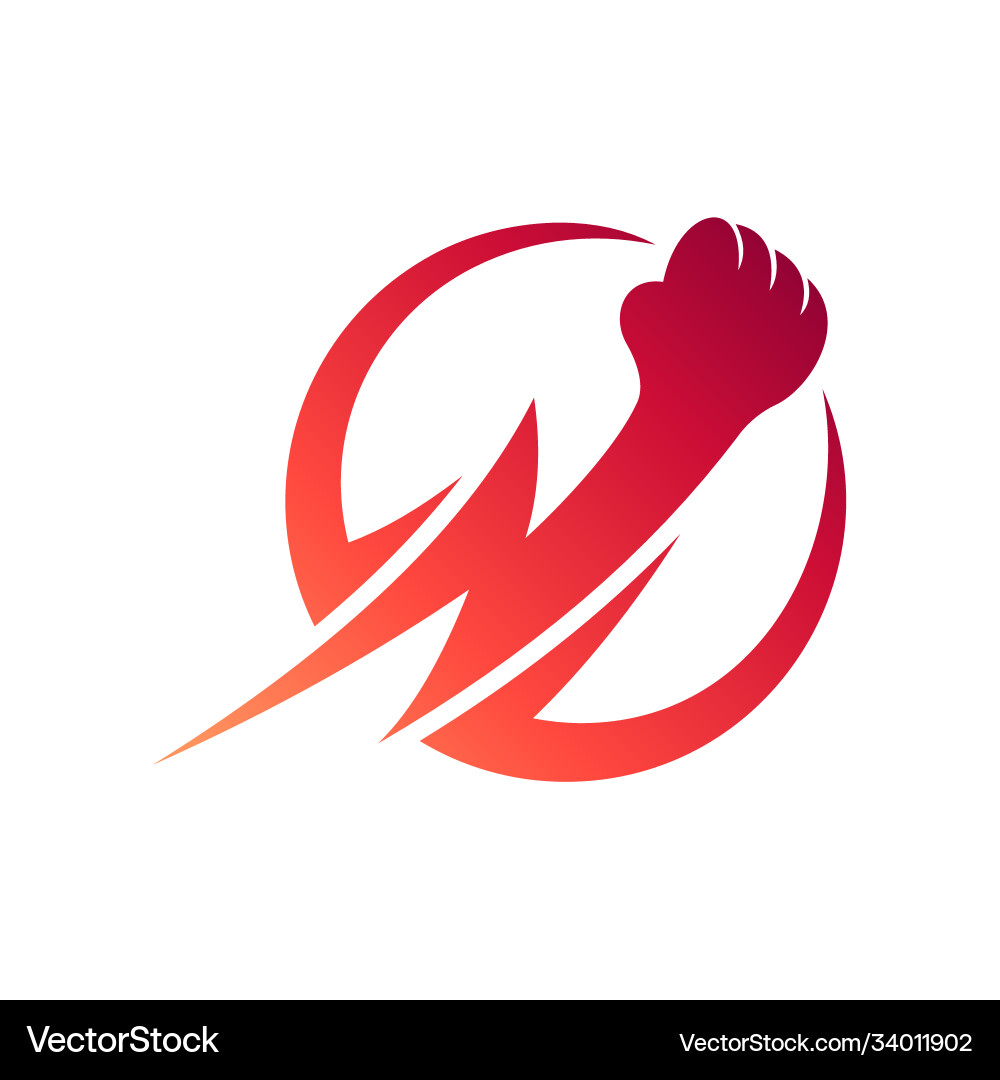 Flash punch logo Royalty Free Vector Image - VectorStock