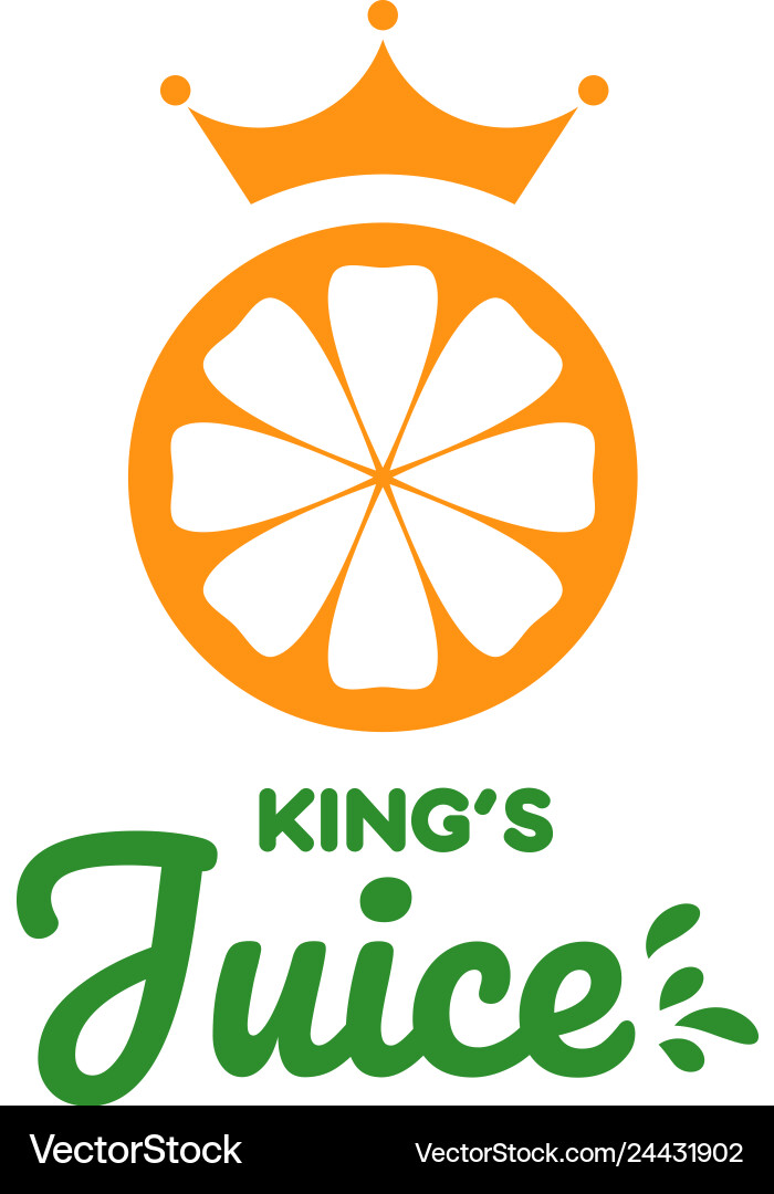 Fruit juice logo fresh drink Royalty Free Vector Image