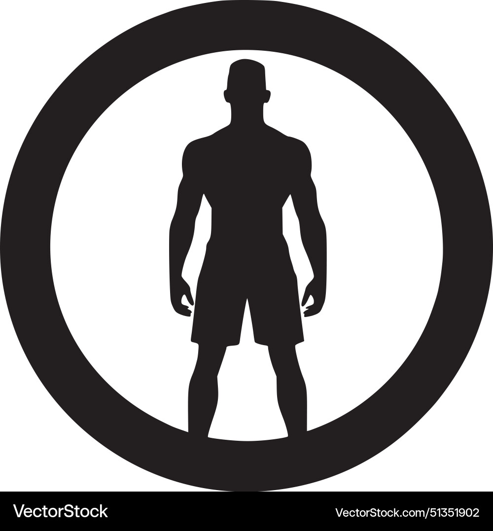 Gym - black and white Royalty Free Vector Image