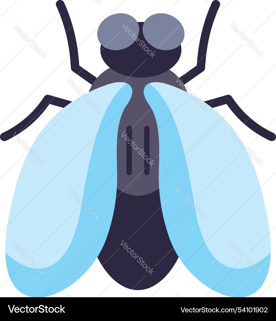 House fly spreading germs and diseases Royalty Free Vector