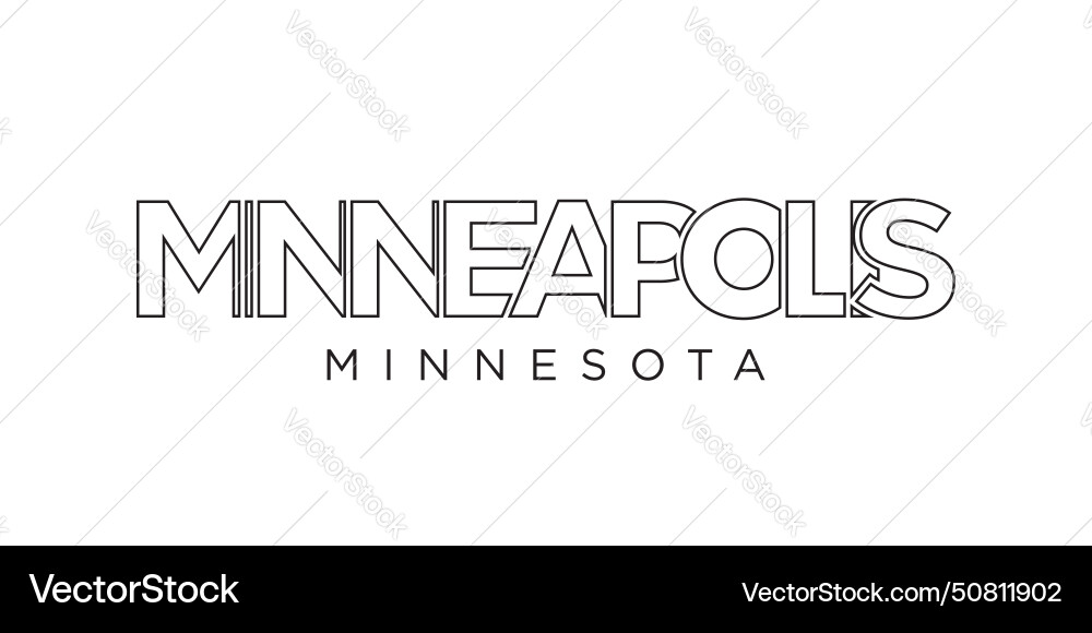 Minneapolis minnesota usa typography slogan Vector Image