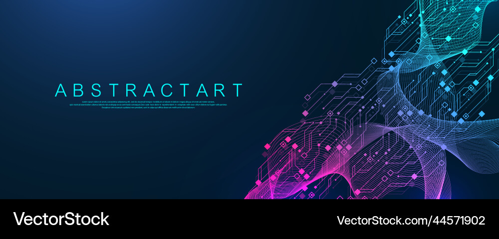 Quantum computer technologies concept futuristic Vector Image