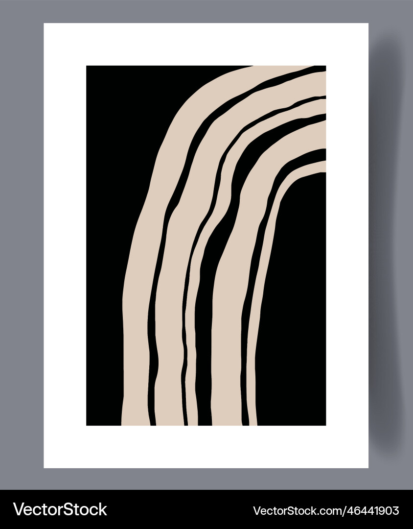 Abstract stripes modern creation wall art print Vector Image