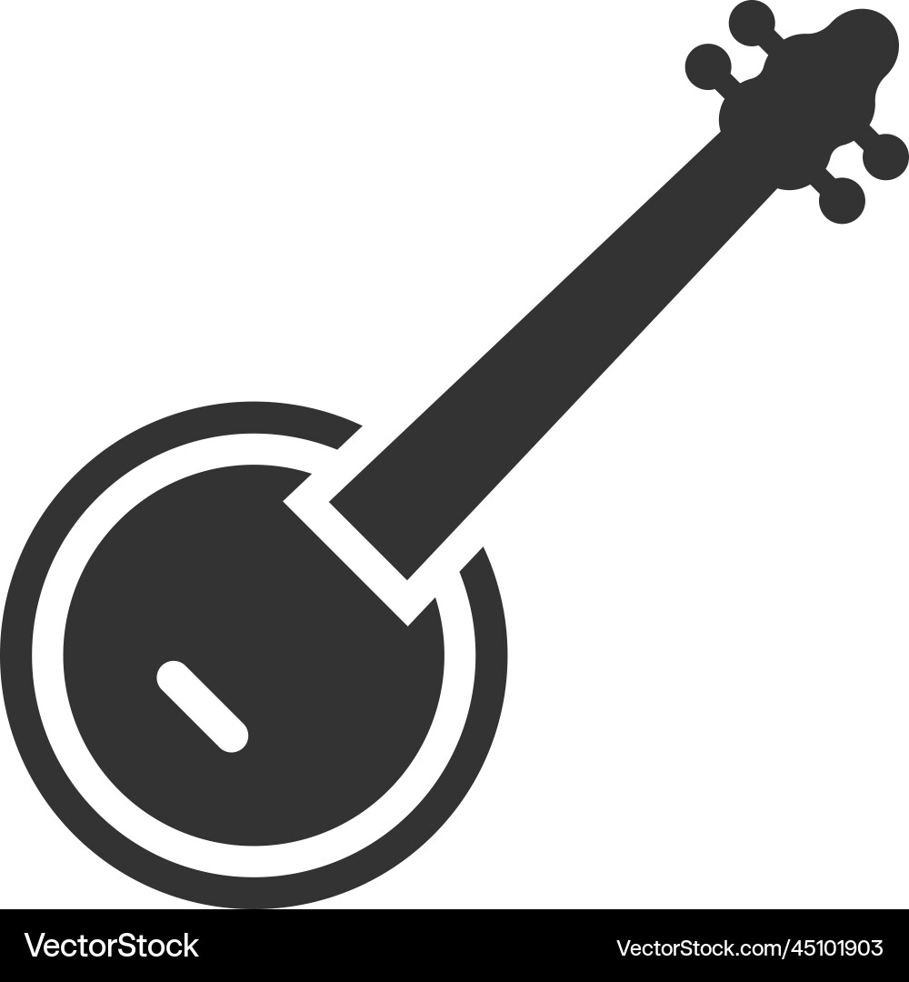 Banjo musical instrument icon Royalty Free Vector Image