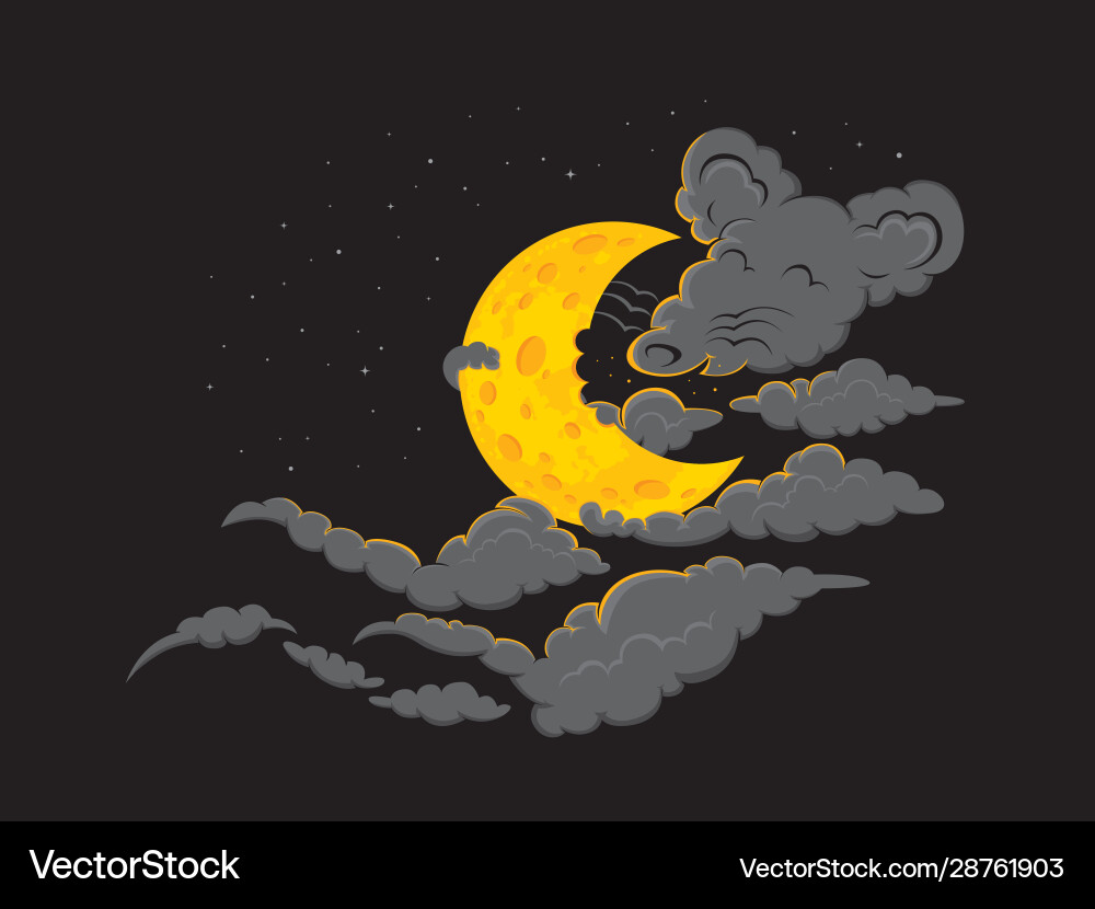 Cheesy moon Royalty Free Vector Image - VectorStock
