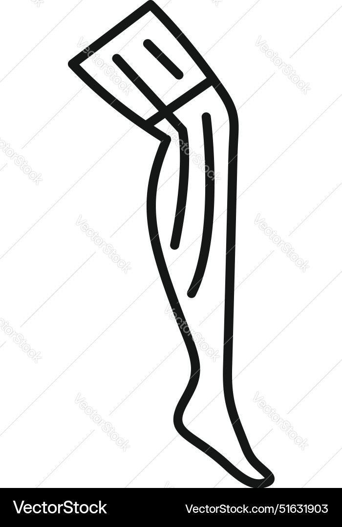 Compression stocking leg pain relief medical icon Vector Image