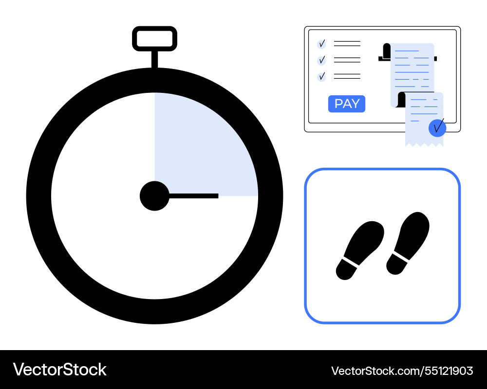 Countdown timer online payment confirmation Vector Image