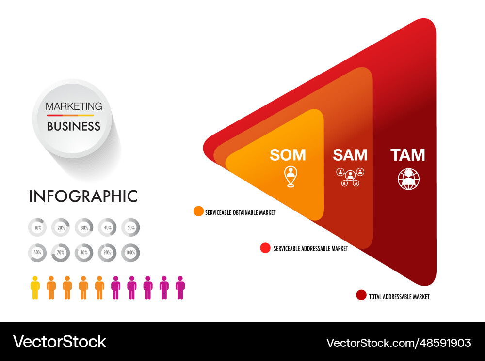 Tam sam som infographic template Royalty Free Vector Image