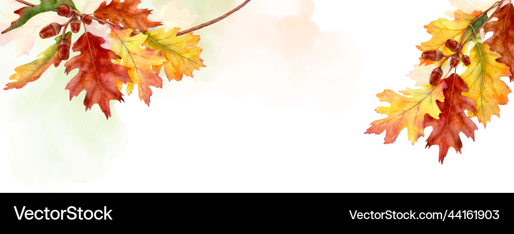 Watercolor autumn abstract background Royalty Free Vector
