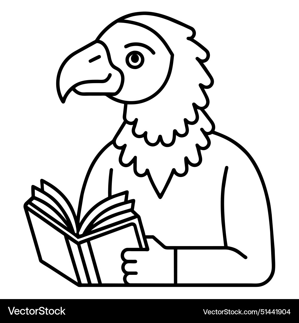 Andean condor bird learns icon Royalty Free Vector Image