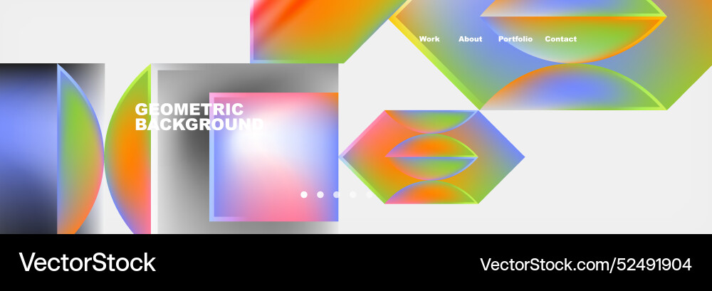 Colorful gradients with abstract geometric shapes Vector Image