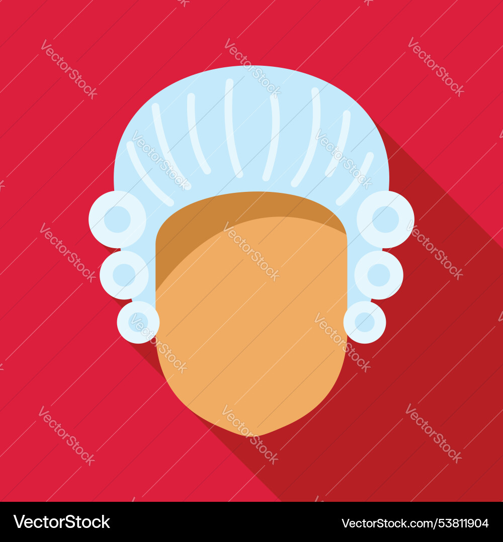 Faceless judge character wearing traditional white